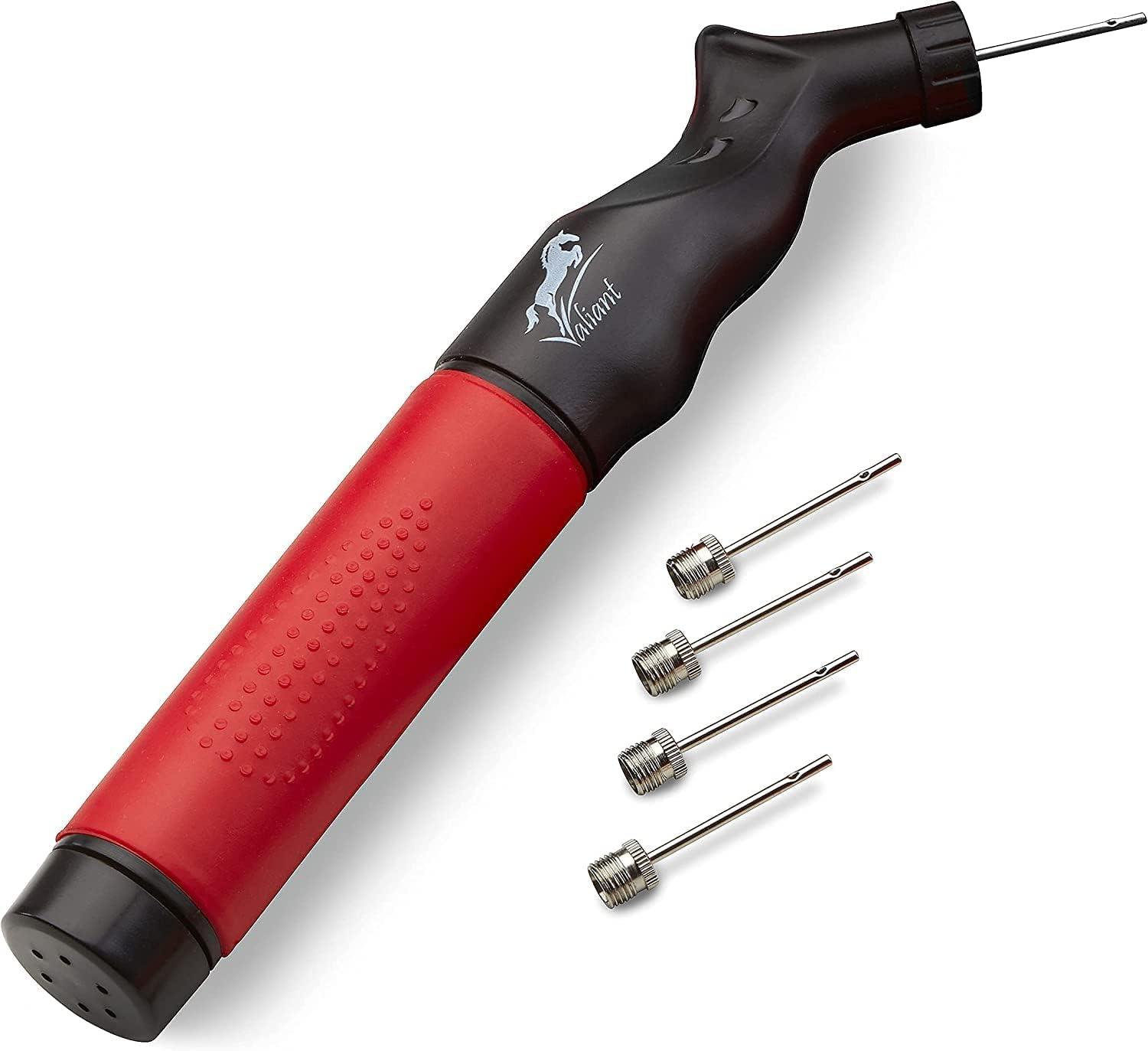 Valiant Dual Action Sports Ball Pump Inflator with Needles & Pouch ...