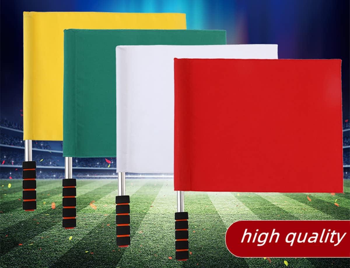 HNJZX 4-Piece Football Hand Flags Rugby Linesman Referees Assistant ...