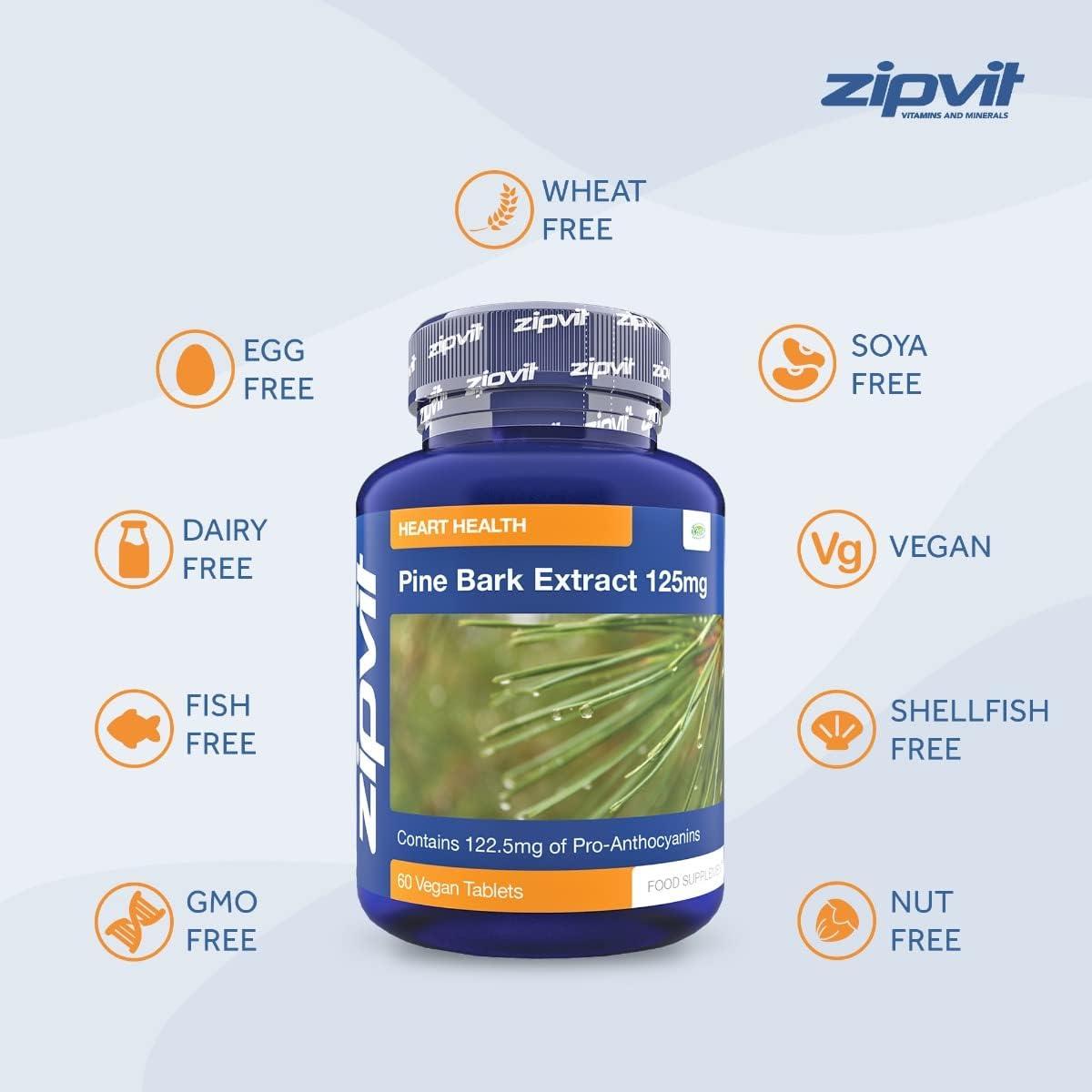 Pine Bark Extract 125mg - High Strength Vegan Tablets | Rich in ...