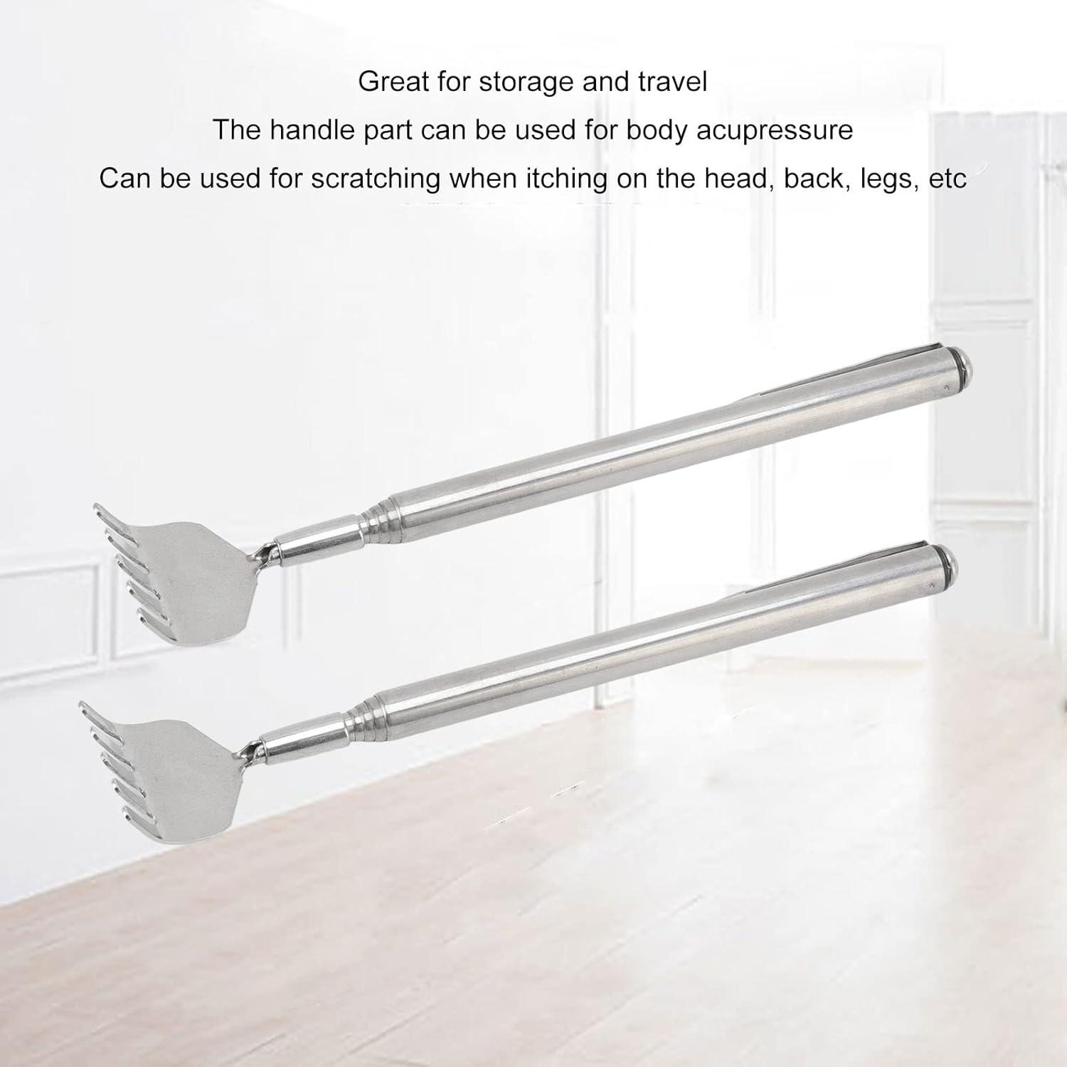 10-Piece Stainless Steel Telescopic Back Scratcher Set - Durable Metal ...