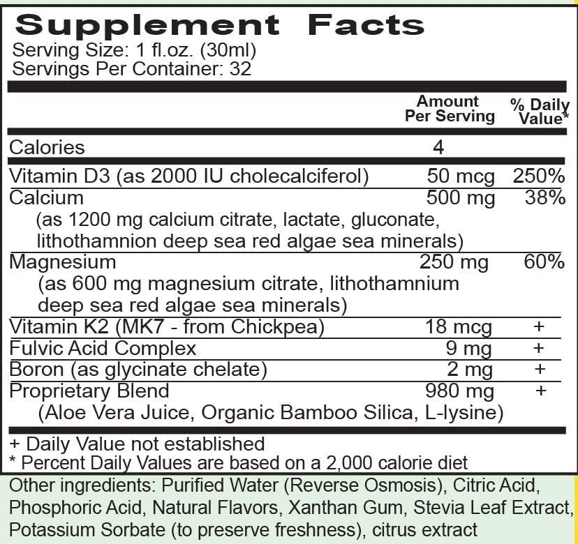 Cal-Mag Liquid Supplement - 32 Fl. Oz. High Potency Calcium & Magnesium ...