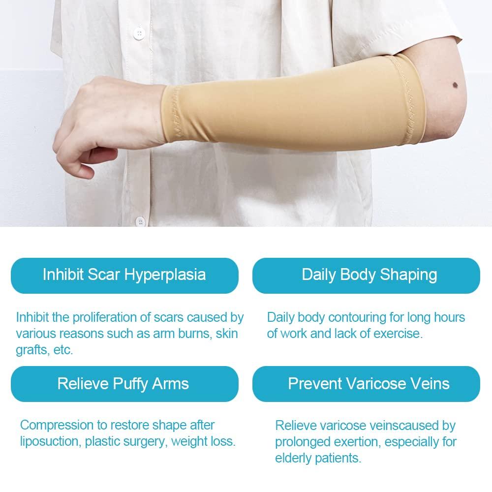 Post Surgical Compression Arm Rod - Medium Forearm Pressure Sleeve with ...