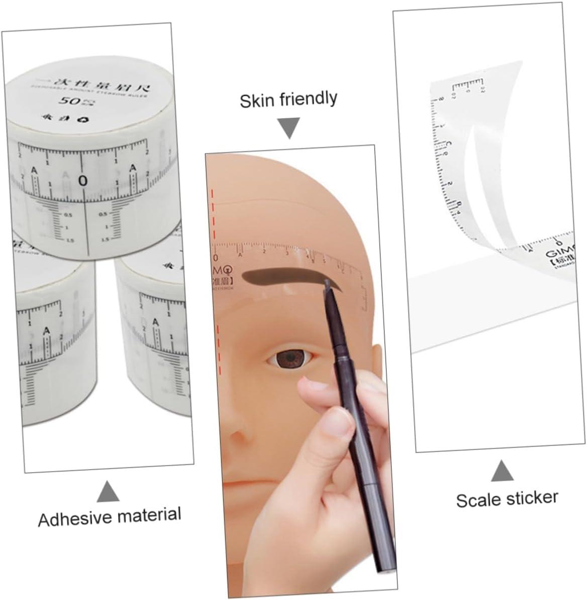 Angoily 1 Roll Disposable Ruler Stickers Eyebrow Microblading Ruler ...