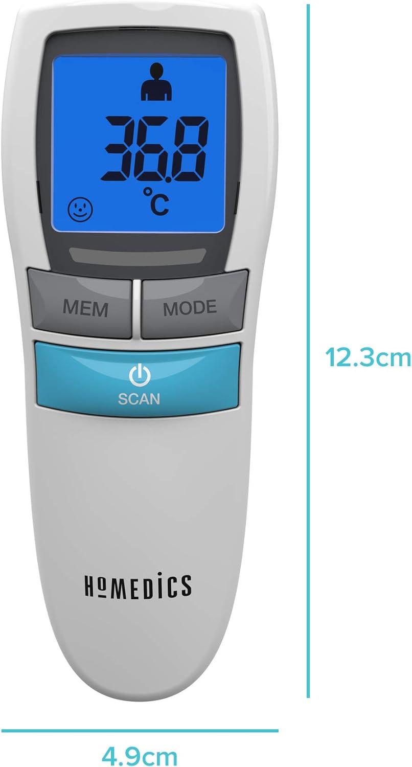HoMedics No Touch Infrared Thermometer - Non-Contact Forehead ...