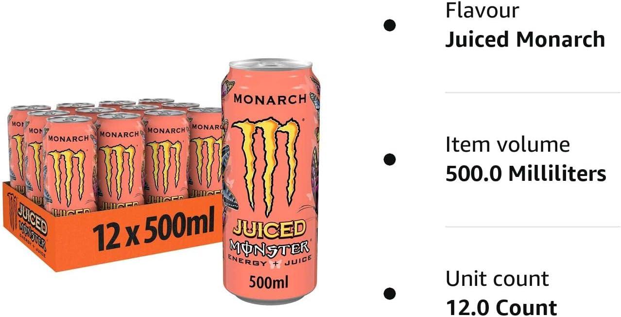 Monster Energy Drink 12x500ml (Juiced Monarch) | Buy Now with Express ...
