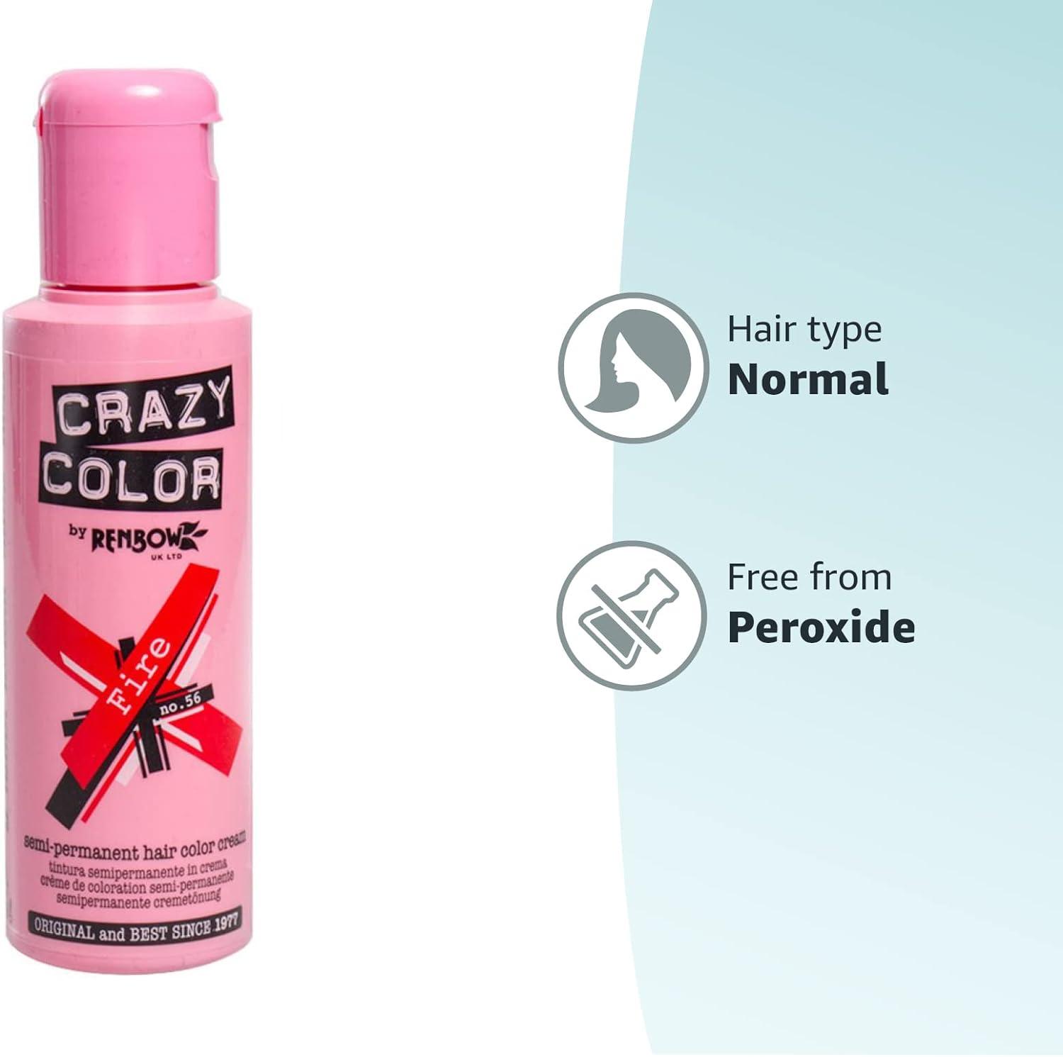 Renbow Crazy Color Fire No.56 Hair Dye Cream 100ml - Pack of 1 | Buy ...