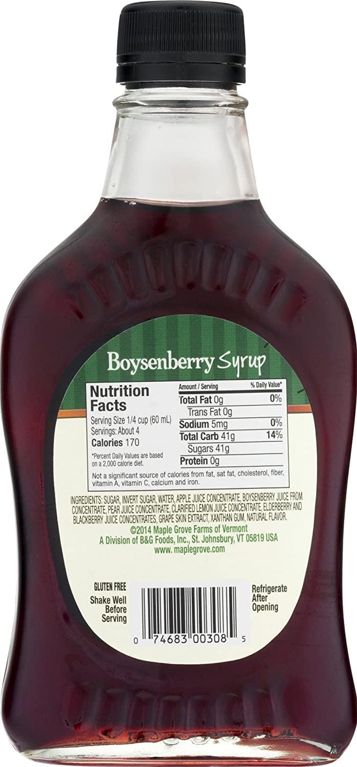 Maple Grove Farms Boysenberry Syrup 8.5oz (Pack of 4) - Delicious ...