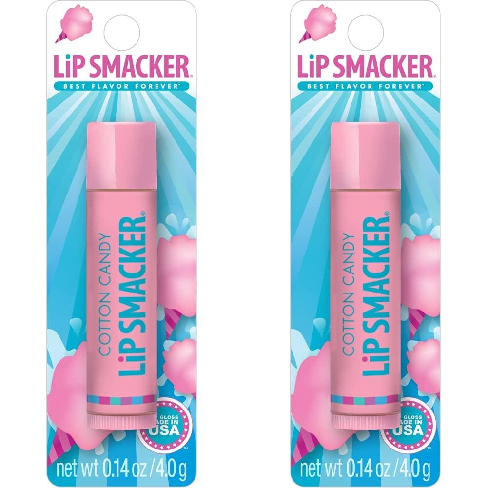KIDS Lip Smacker Cotton Candy Flavored Lip Balm, Clear, Pack of 2 - For ...