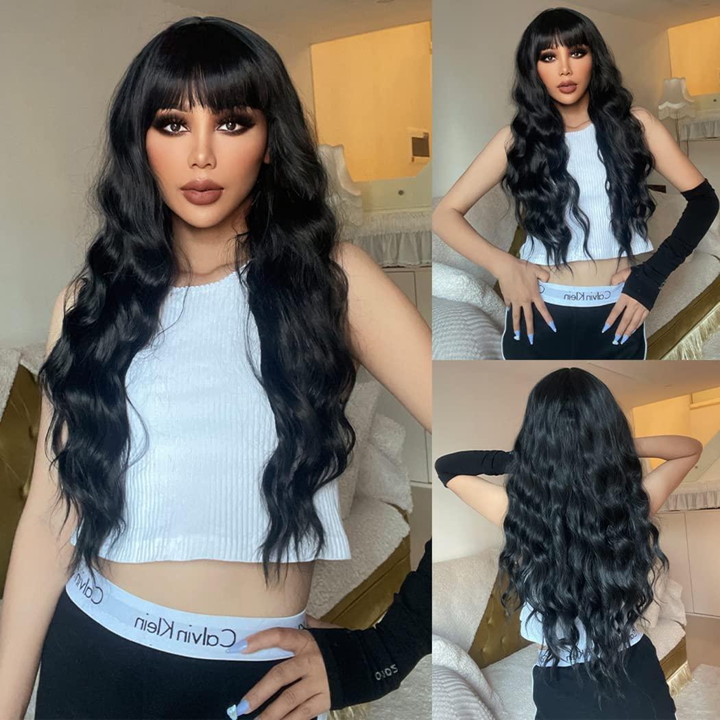 black crop wig