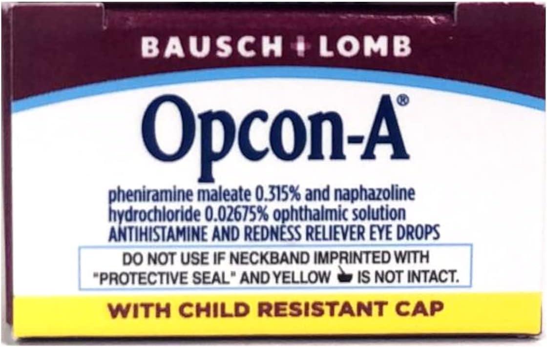 Opcon-A Eye Allergy Relief Drops 0.5 Fl Oz - Fast Soothing Relief for ...