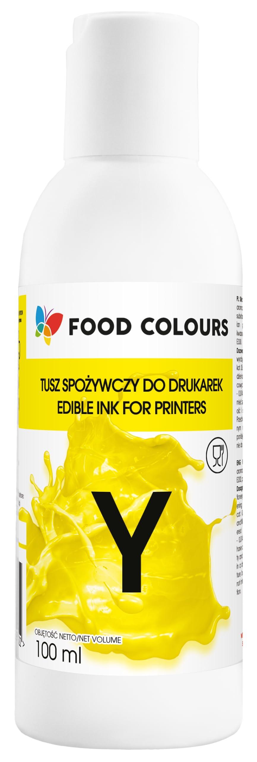 100ML Yellow Edible Food Ink | Vibrant Food Colours for Printers ...