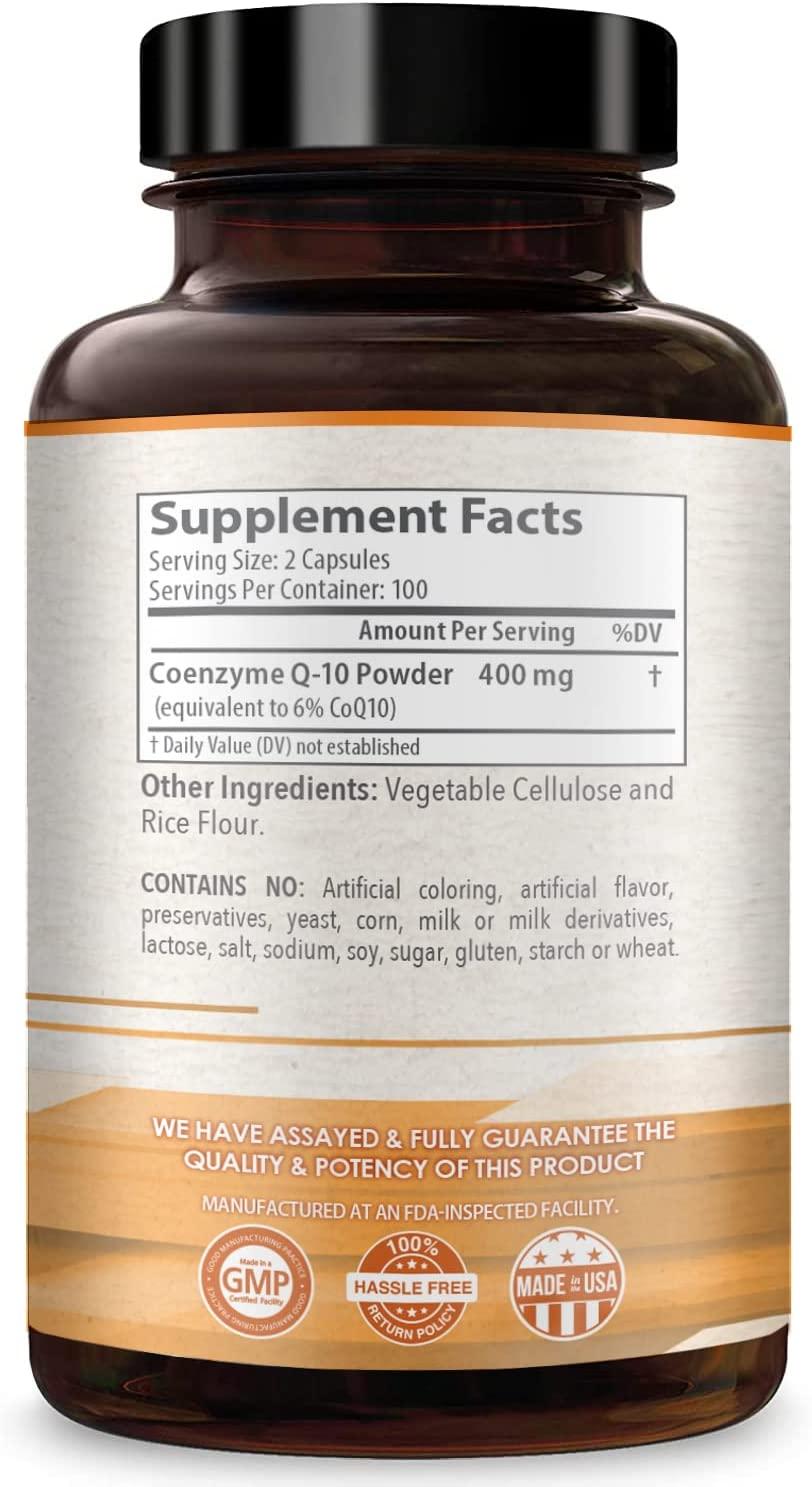 Healthy Way CoQ10 - 400mg, 200 Capsules - Supports Heart Health & Helps ...