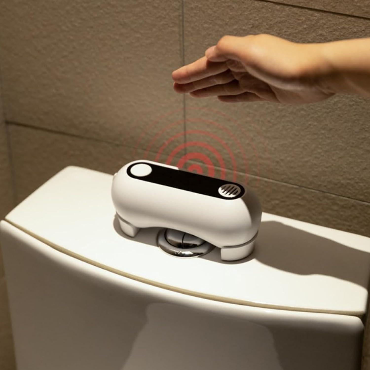 Auto Toilet Flusher Activated White Pristine Bathroom Aid Household ...