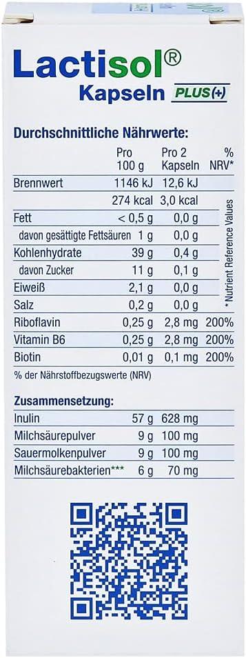 Lactisol Capsules Plus - 30 Pieces with Lactic Acid Cultures for ...