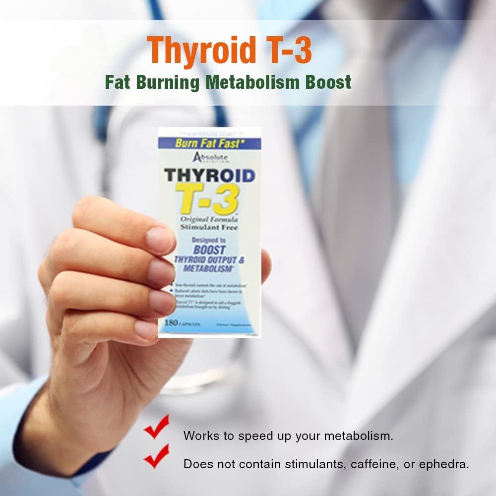 Absolute Nutrition Thyroid T-3 Radical Metabolic Booster - 180 Capsules ...