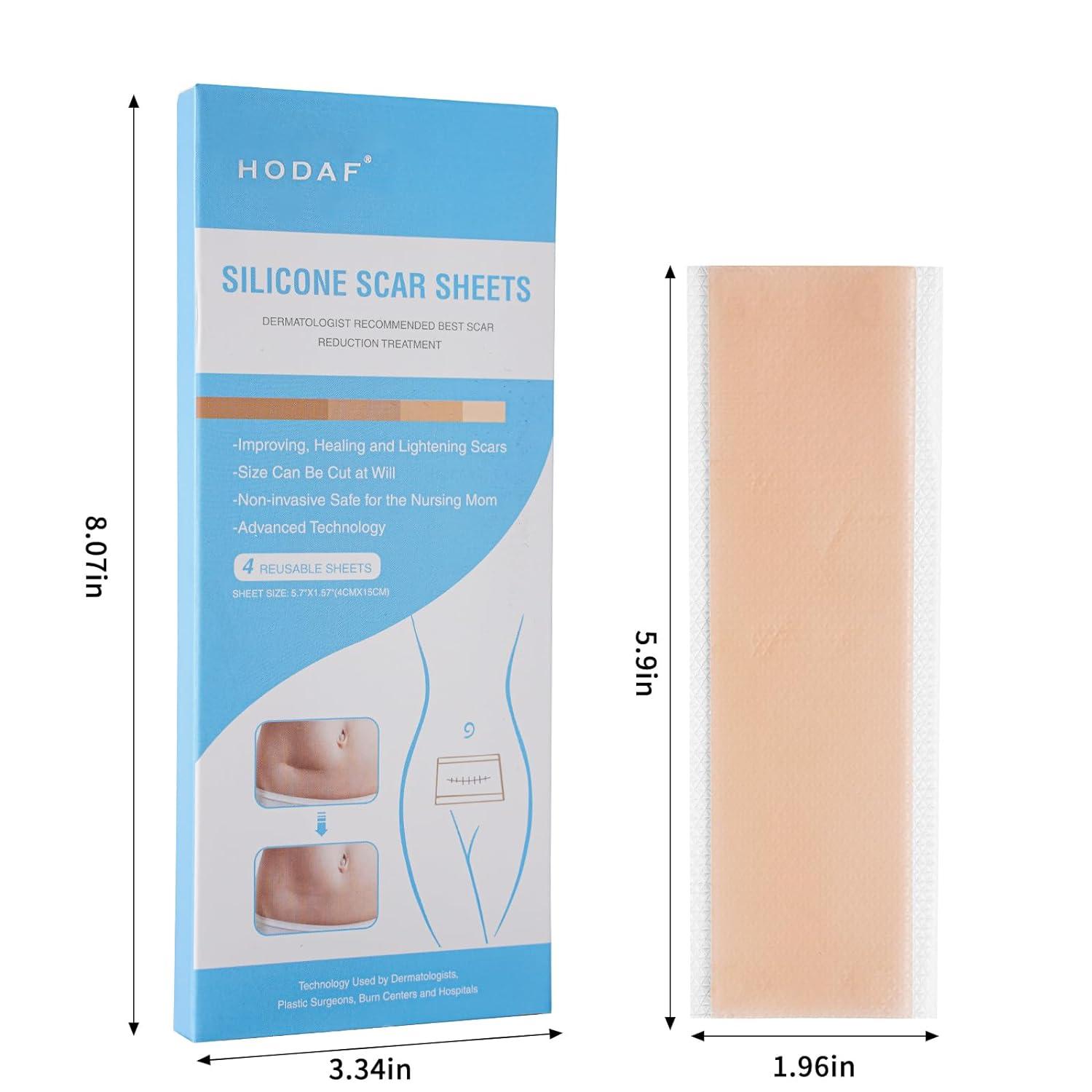 Silicone Scar Sheets - Reusable Scar Removal Strips for Surgical Scars ...