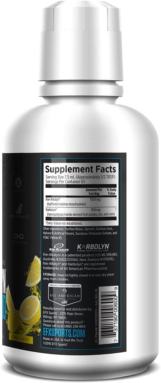 Buy EFX Sports Kre-Alkalyn Creatine Liquid Concentrate - PH-Correct ...
