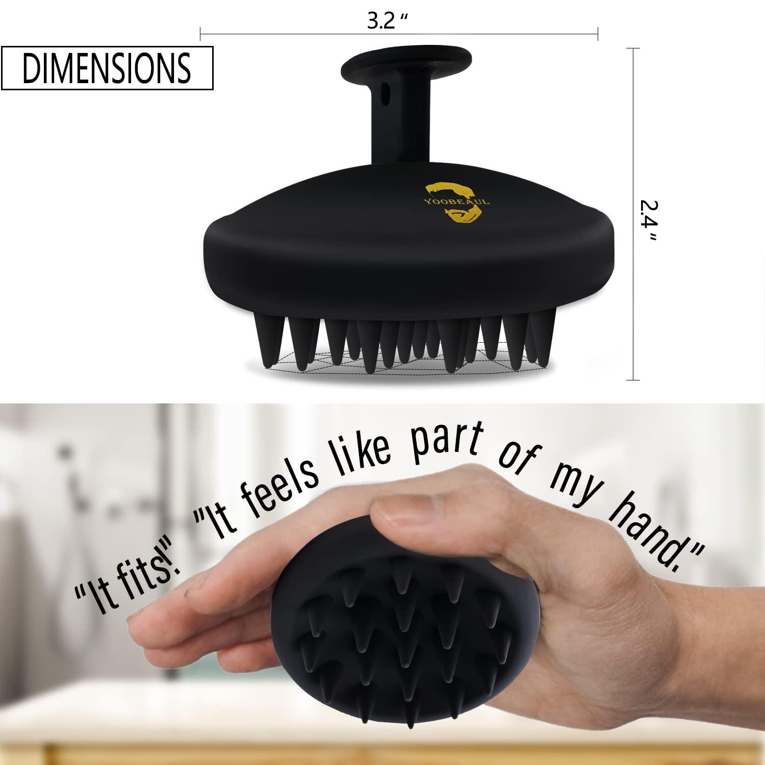 Professional Beard Brush for Men - Silicone Scrubber for Hair & Beard ...