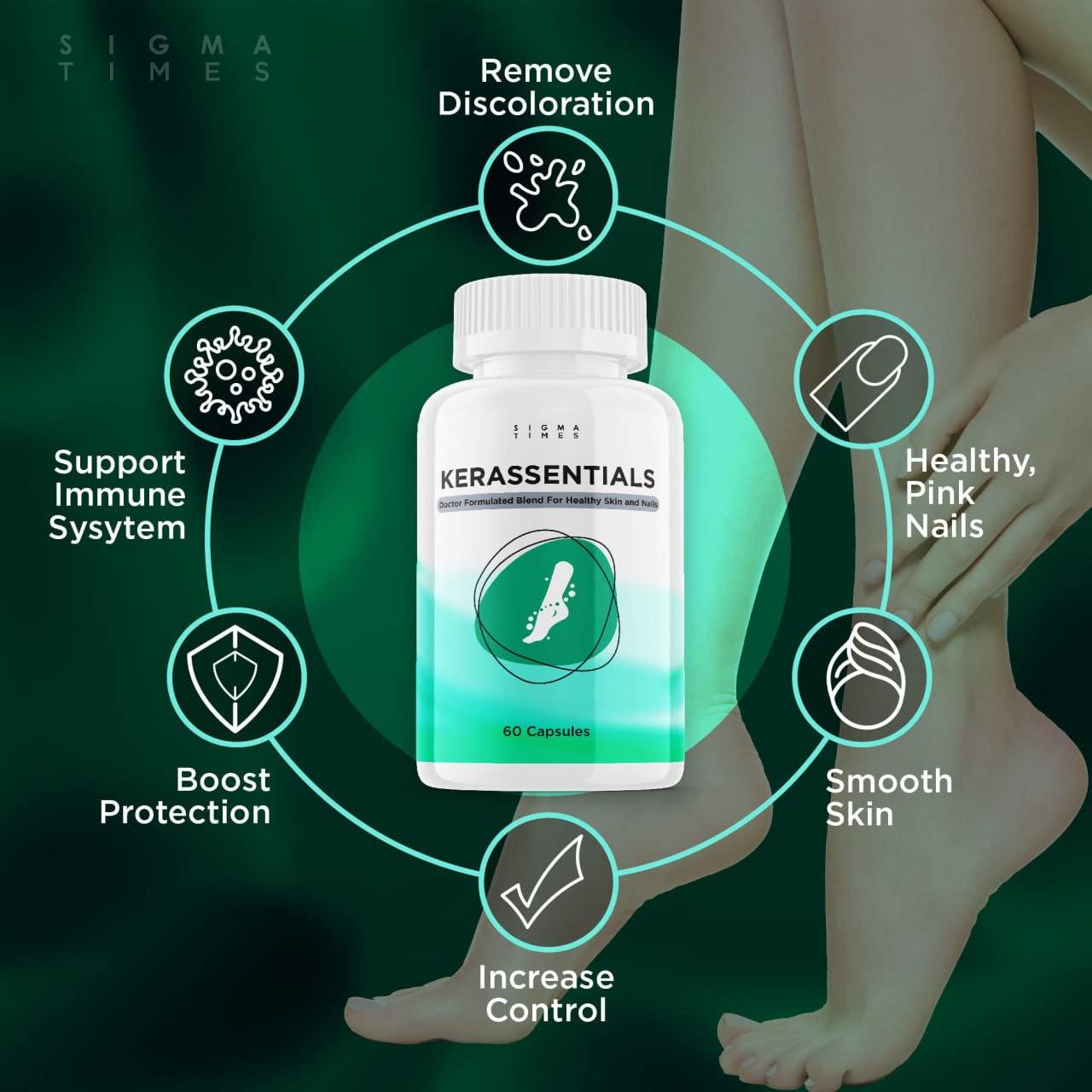 (2 Pack) Kerassentials Kerassentials Formulated Blend for Skin and ...