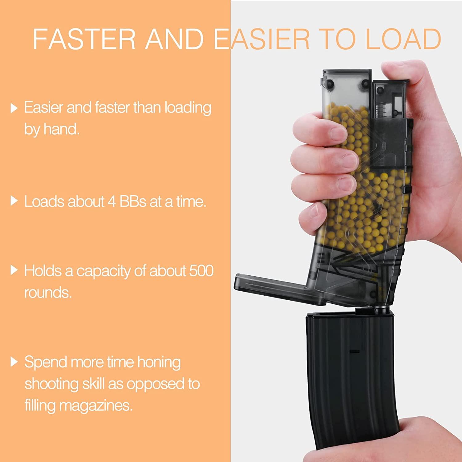Ludex Speed Loader - 500 Round Large Capacity Airsoft BB Loader with ...