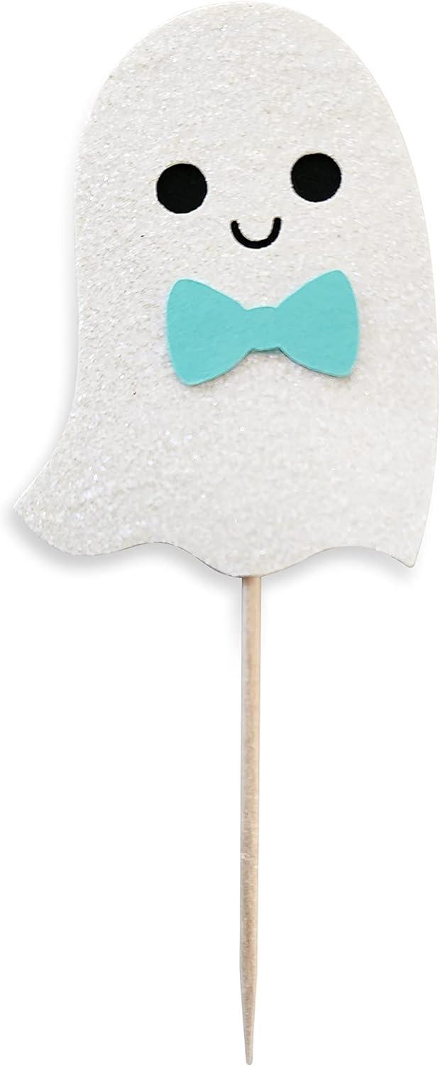 Ghost Halloween gender reveal cupcake toppers gender reveal cupcake ...
