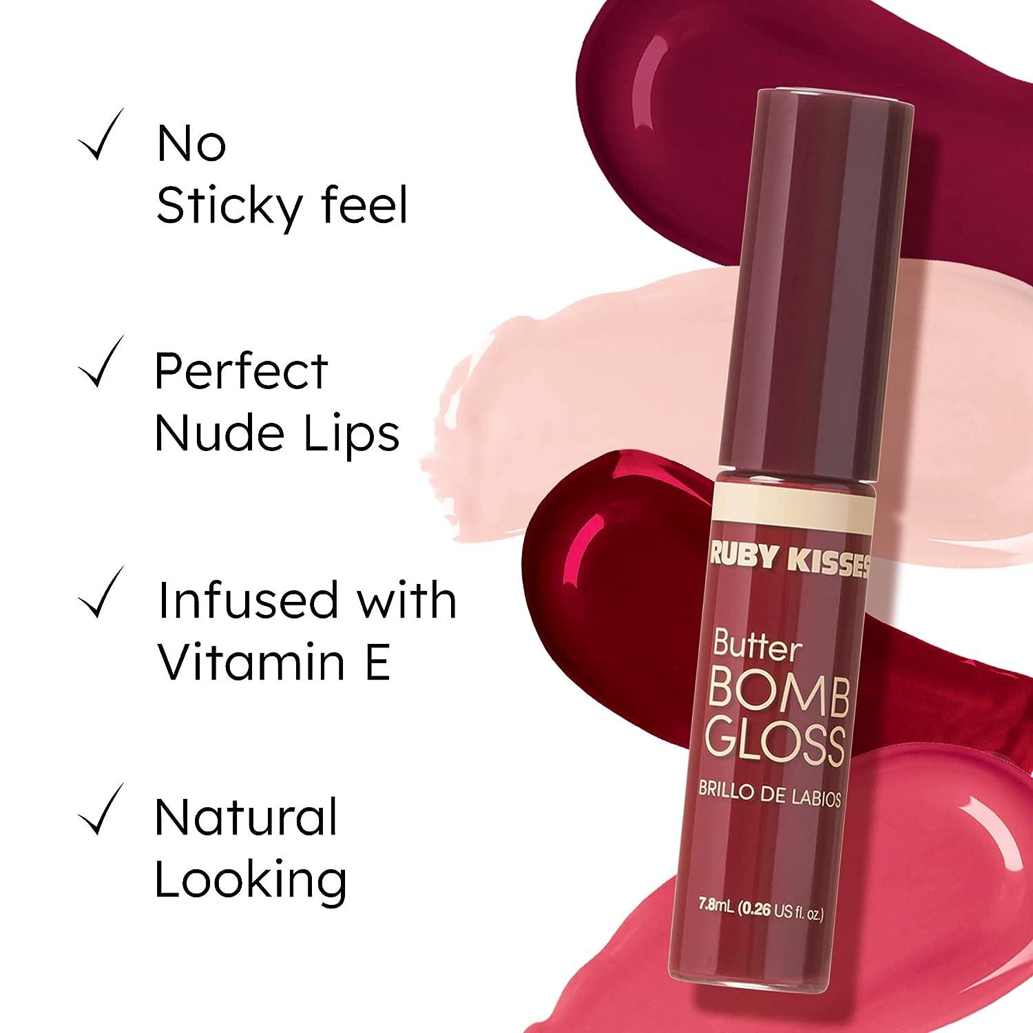 Ruby Kisses Lip Gloss Butter Bomb Gloss Non-Sticky Lip Gloss Vitamin E ...