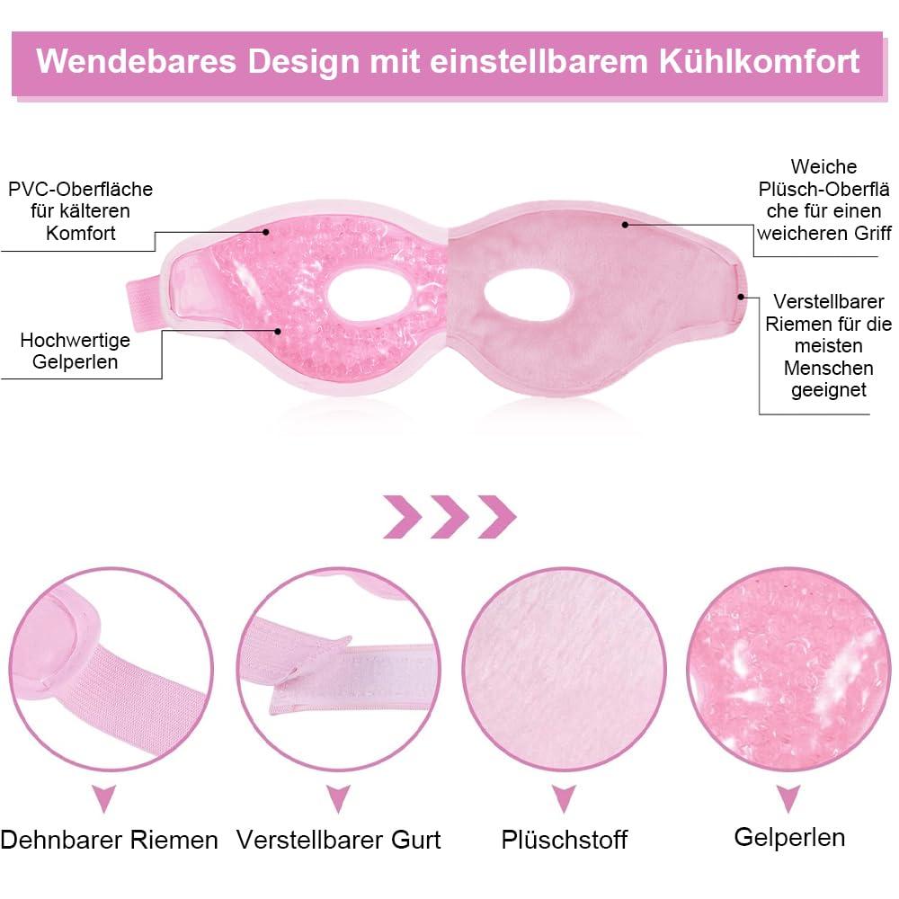 Buy 2-Piece Reusable Cooling Eye Mask Set | Gel Eye Masks for Tired ...