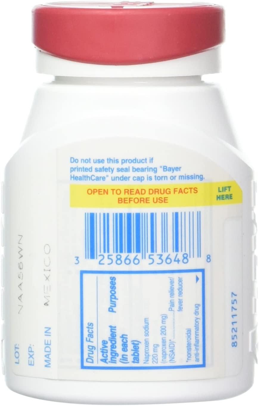Aleve Tablets with Easy Open Arthritis Cap, Naproxen Sodium, 220mg ...