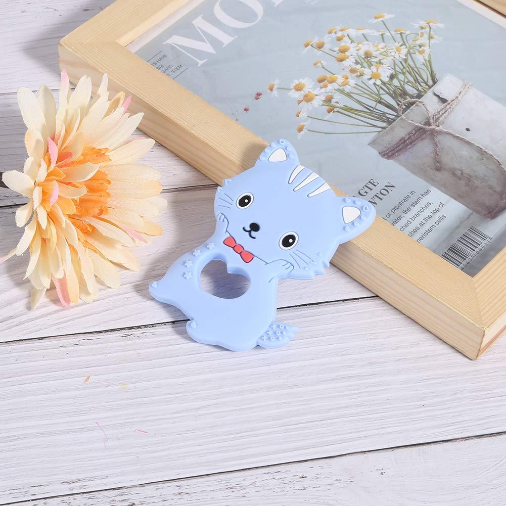 Cartoon Cat Teething Toy - Safe Silicone Teether for Babies, Kids ...