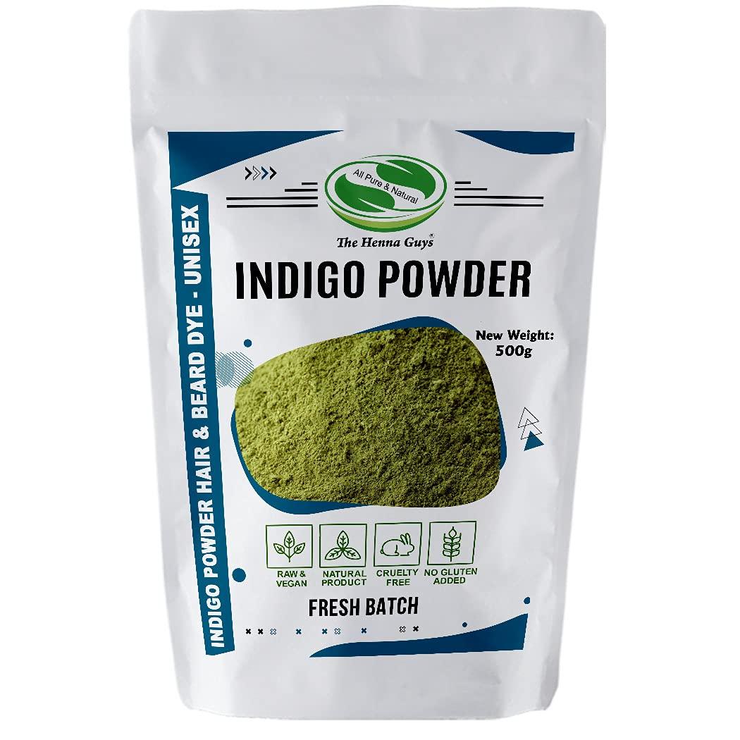 INDIGO POWDER FOR HAIR DYE - The Henna Guys (500g) 500g Blue