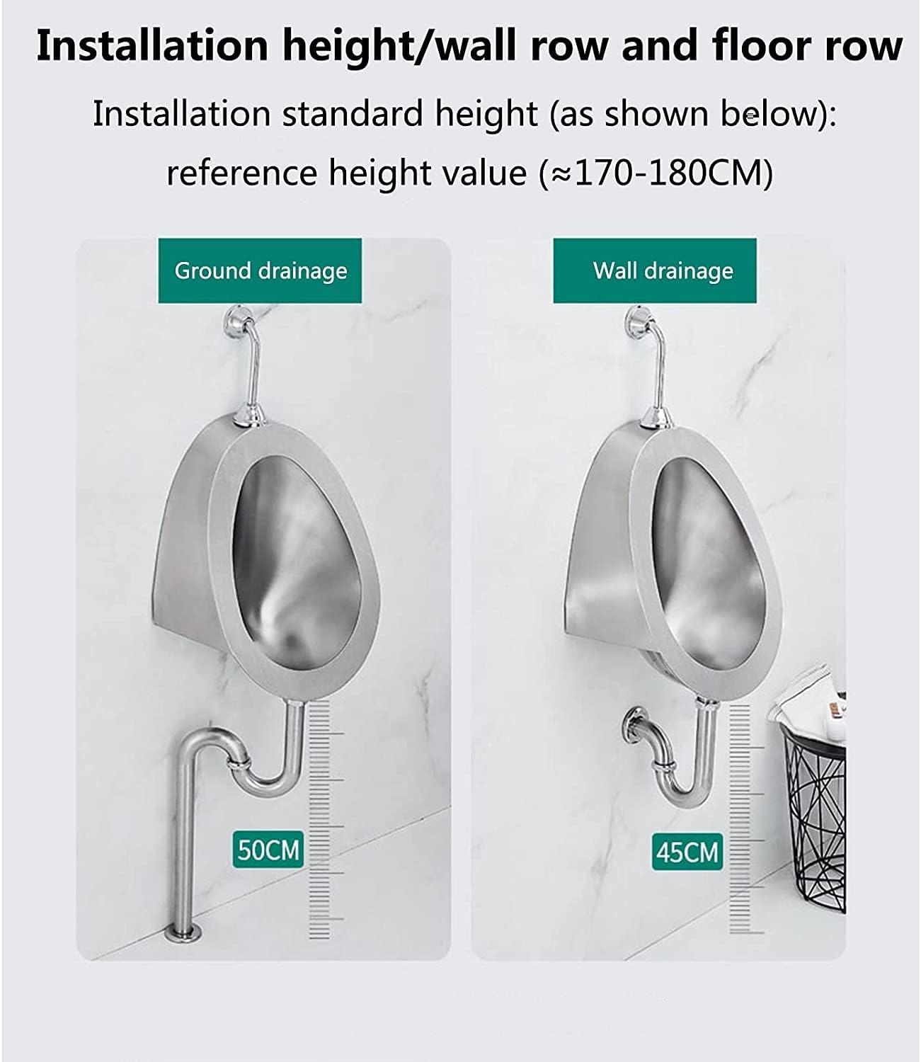 Wall-Mounted Urinals Stainless Steel Urinals with Automatic Flushing ...