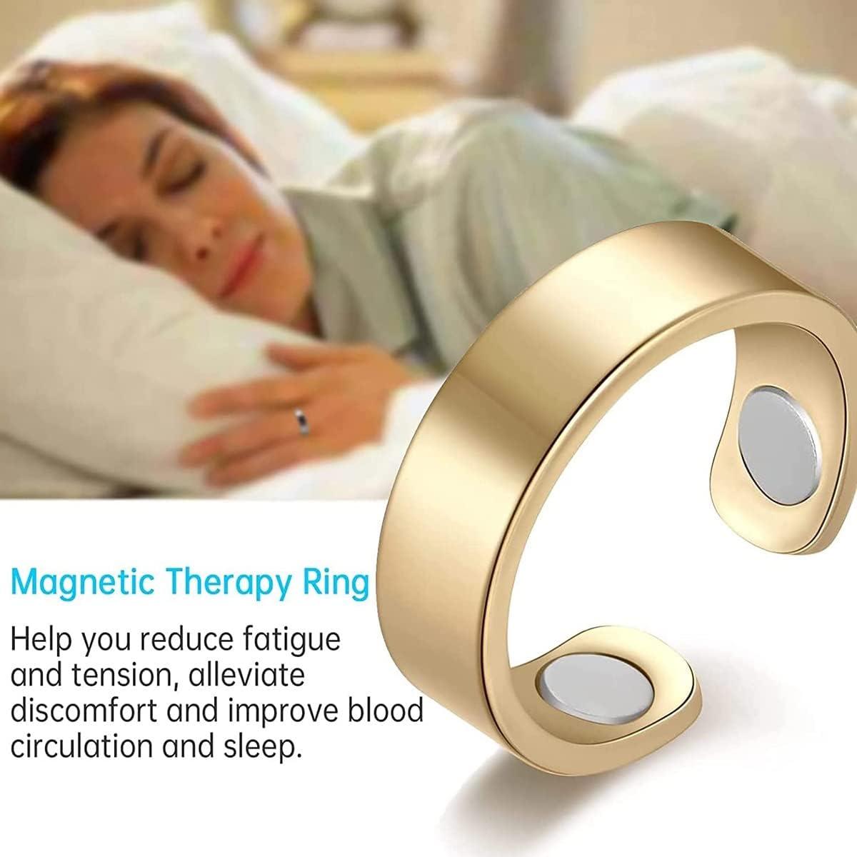 Lzeouean 4 Pack Adjustable Magnetic Lymphatic Drainage Therapy Rings ...