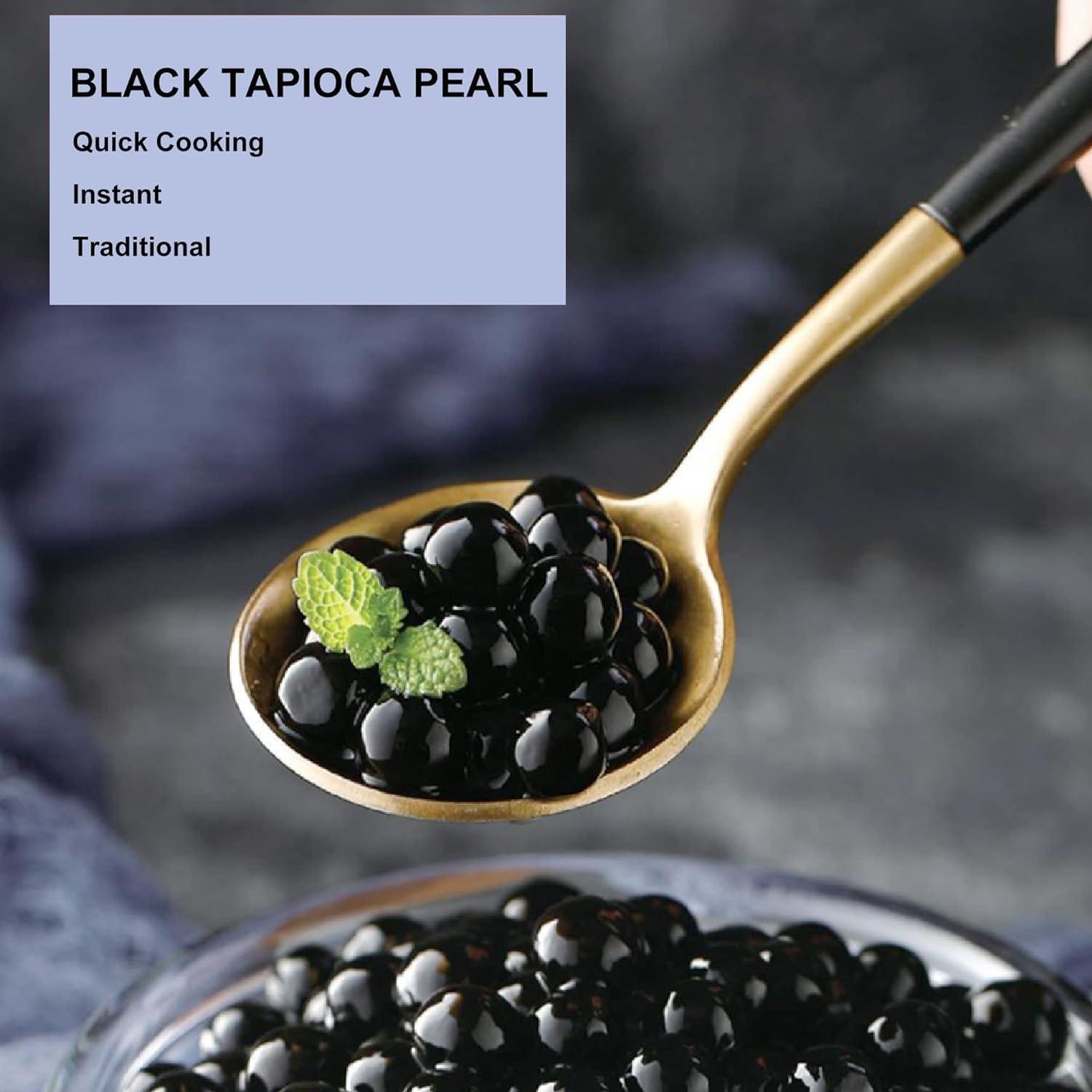 Black Tapioca Pearl Boba for Bubble Tea Drink Boba Milk Tea Catering Pack 1KG (Pack of 6) HALAL ...