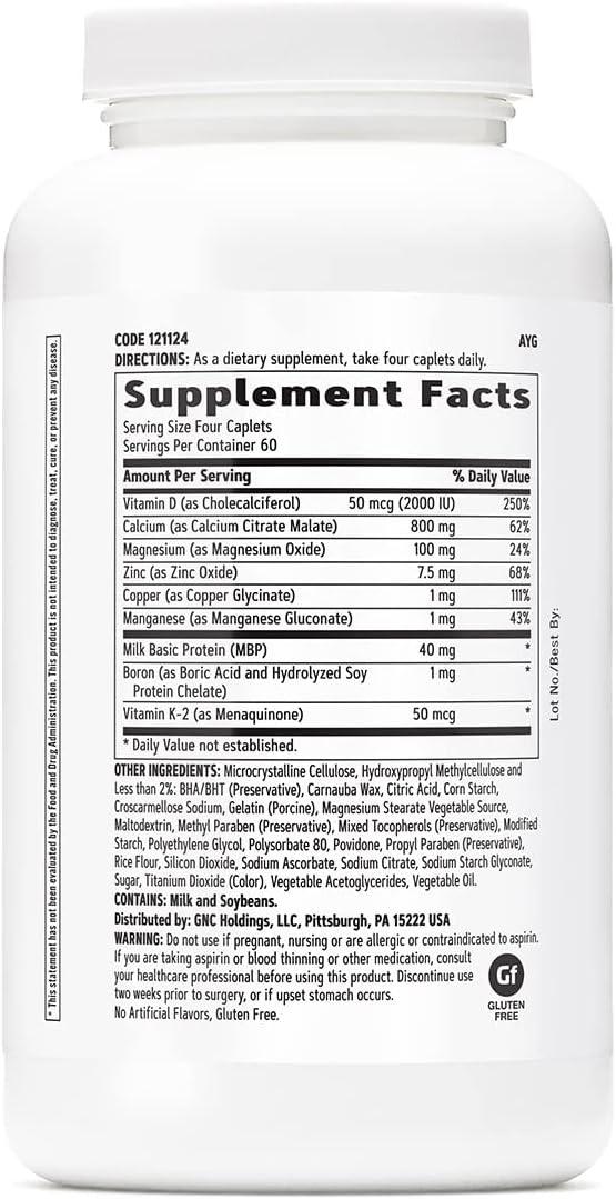 GNC Calcimate Complete 800mg - 240 Caplets | Bone Health Supplement ...
