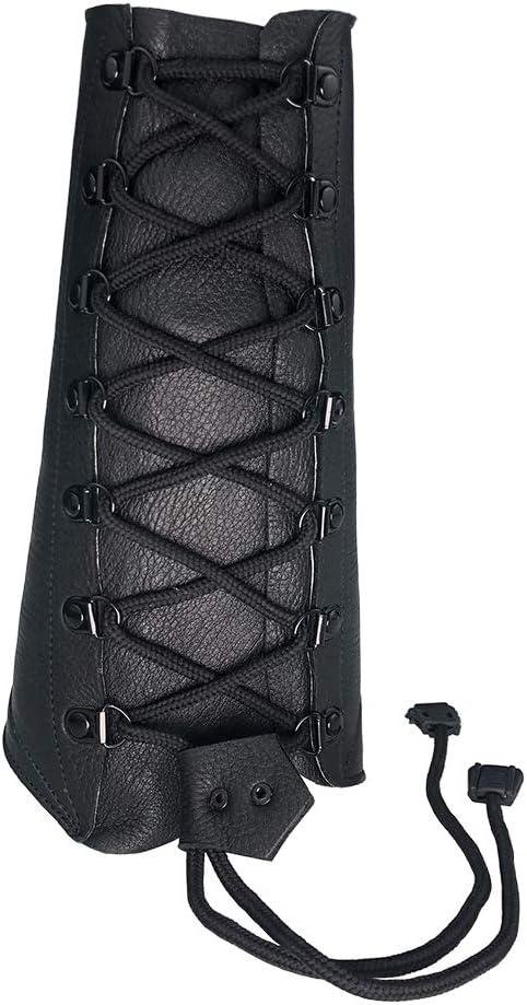 ArcheryMax Handmade Leather Arm Guard - Black | Shooting Arm Guard ...