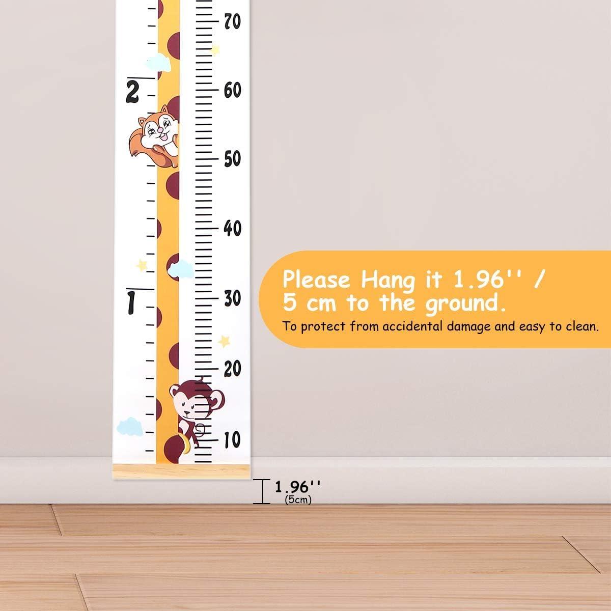 Smlper Kids Height Chart Wall Hanging Ruler - Giraffe Design | Nursery ...