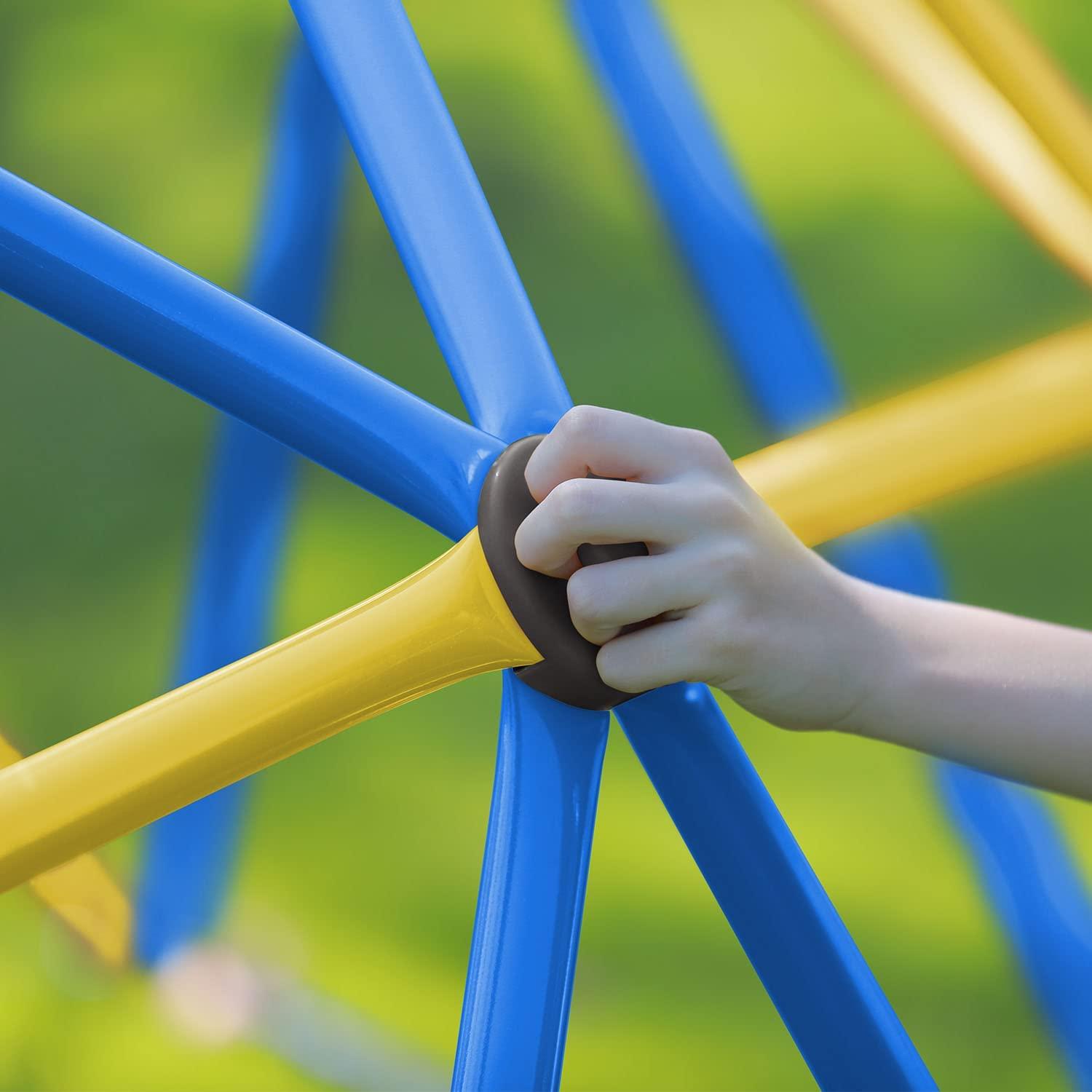 Zupapa 10FT Blue Dome Climber | Upgraded 2022 Decagonal Geo Jungle Gym ...
