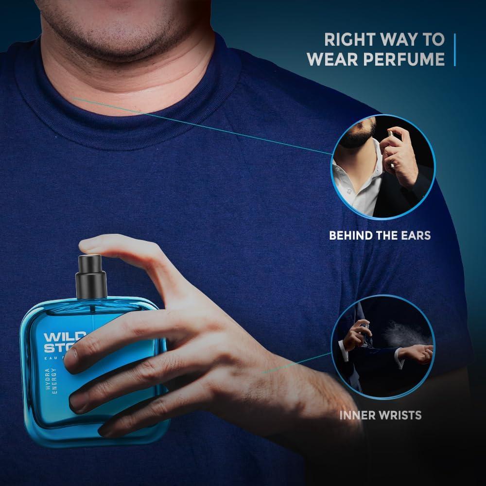 Wild Stone's Hydra Energy Premium Eau De Parfum for Men 100ml|Long ...
