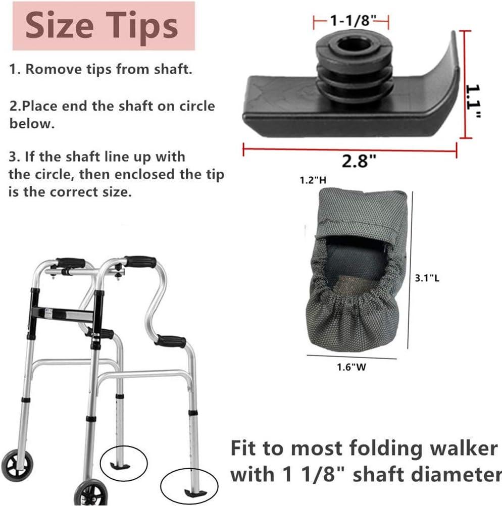 Walker Ski Glide & Cover Kits - Universal 1-1/8 Inch Rubber Tips Cap ...