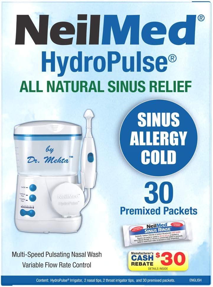 NeilMed Hydropulse Multi-Speed Electric Nasal Sinus Irrigation System ...