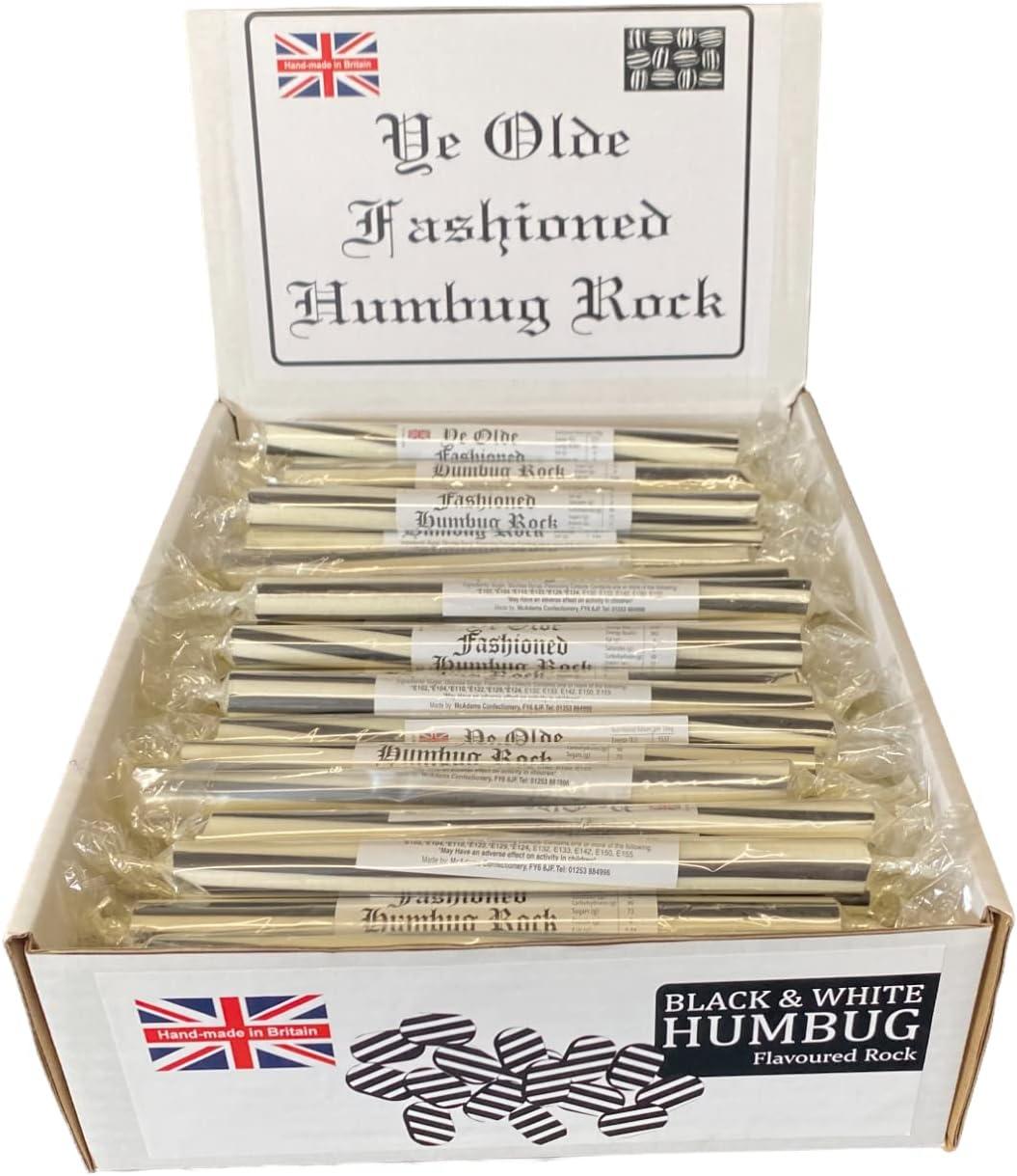 50 X Mint Humbugs Rock Sticks Handmade Traditional Rainbow Classic ...
