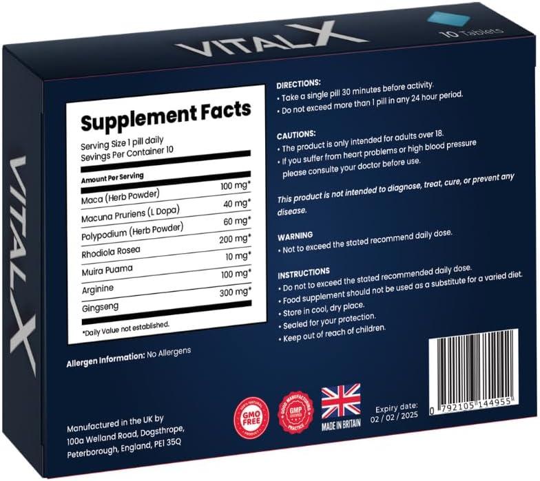 VitalX Stronger Tablets - Power & Performance Boost - Immediate Effect ...