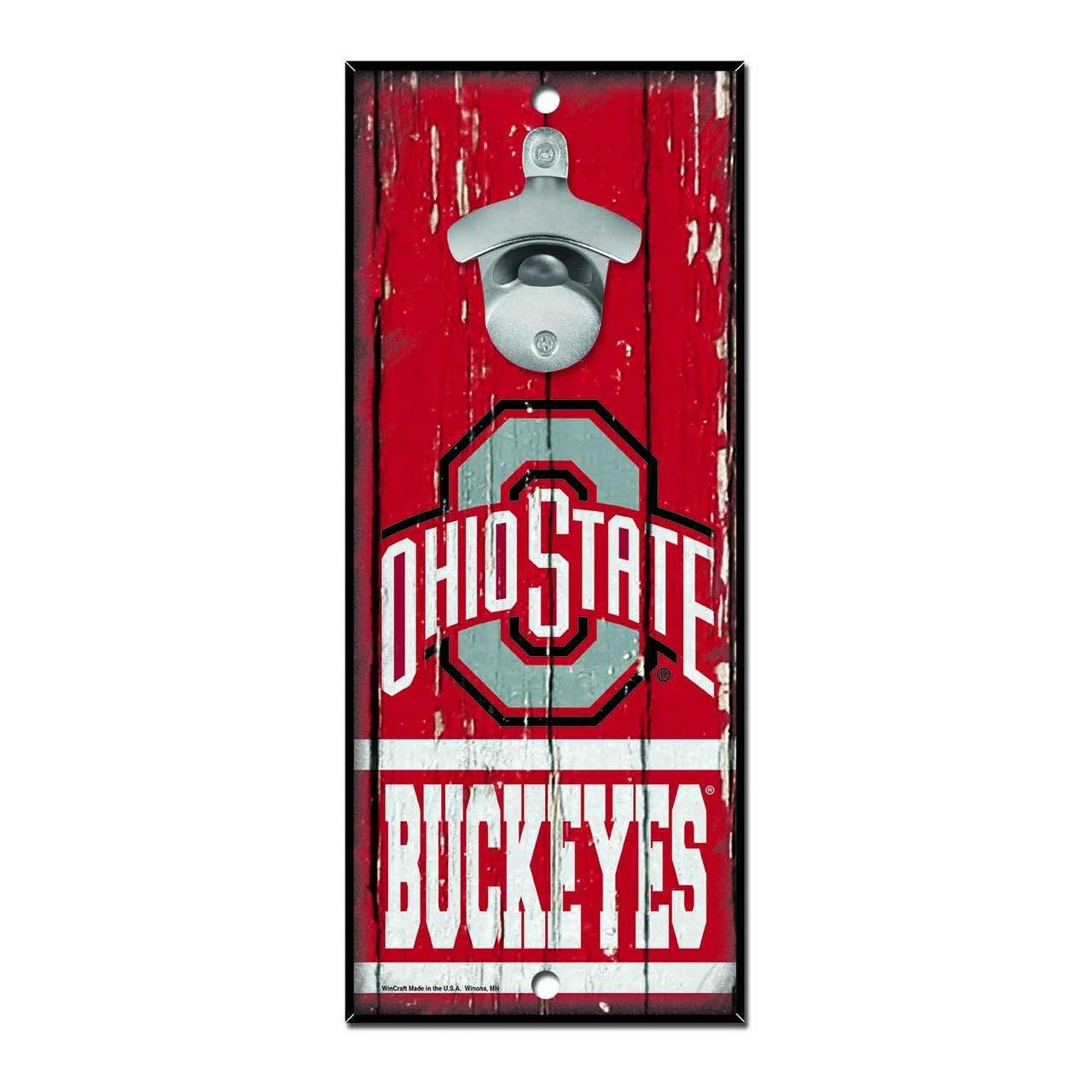 WinCraft Ohio State Buckeyes 5x11 Wood Sign Bottle Opener | Official ...