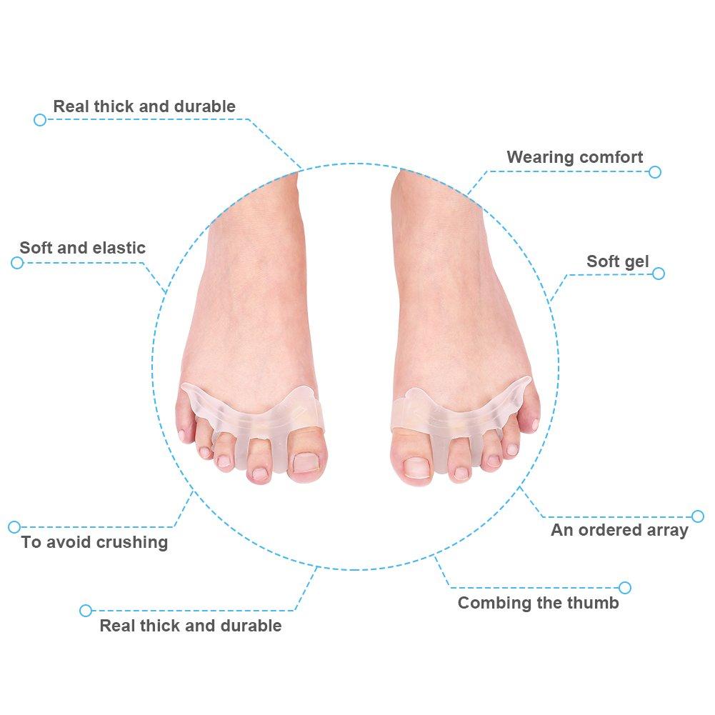 Toe Separator and Protectors Triple Gel Toe Separators for Overlapping ...