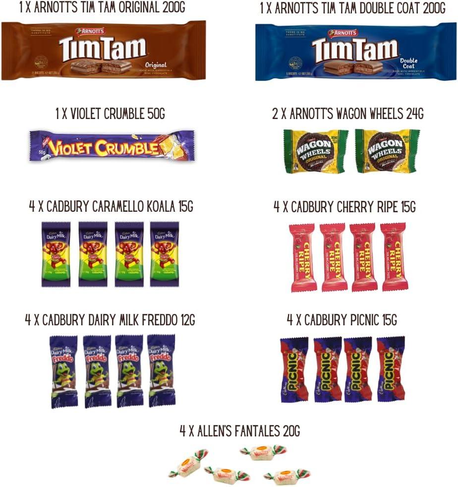Australian Chocolate Box - Chocolate Lovers (25 Items) Tim Tam Cherry ...