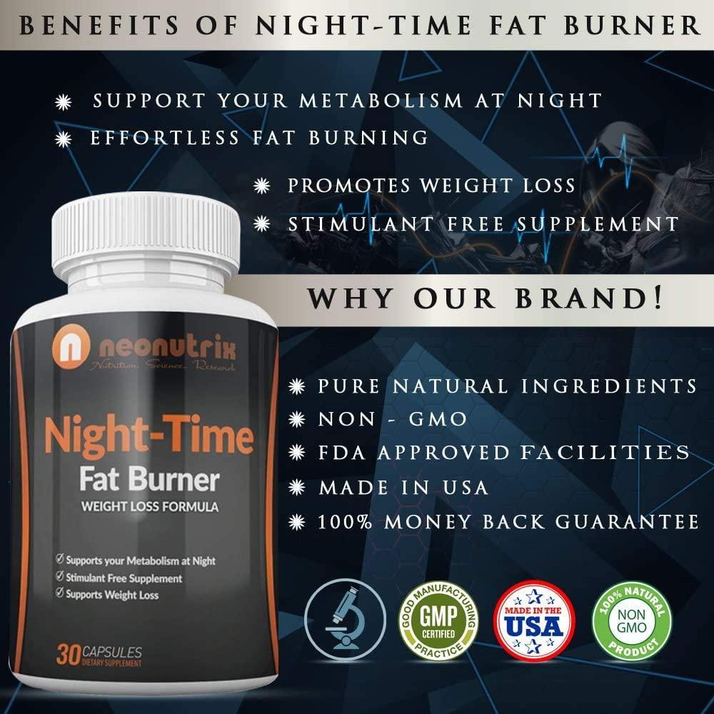 Neonutrix Night-Time Fat Burner - 30 Capsules, Amino-Acids Based ...
