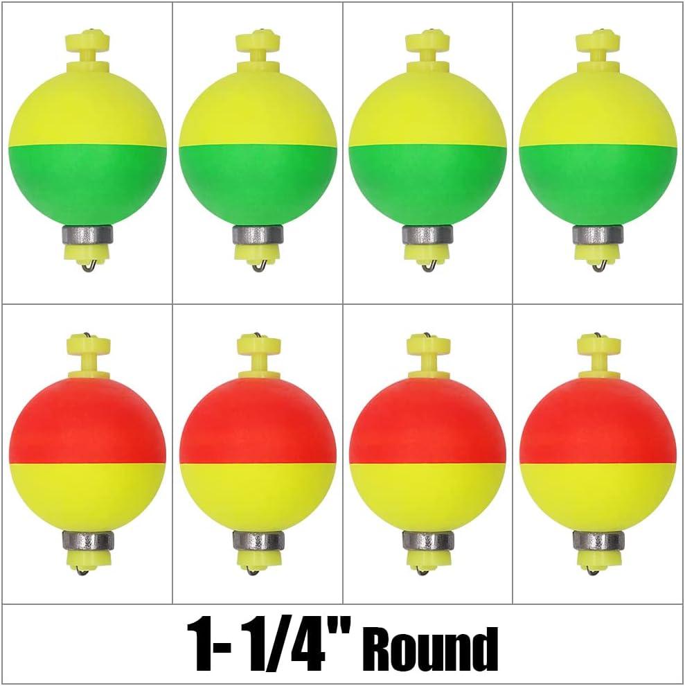XFISHMAN Weighted Bobbers for Fishing - 8-12 Pack Handmade Foam Float ...