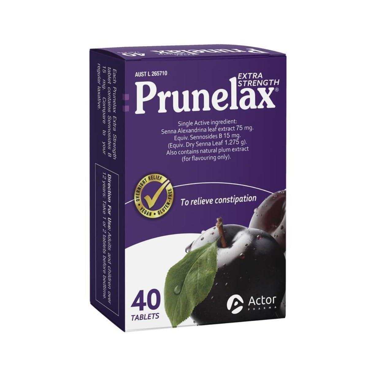 Prunelax 40 Tablets - Natural Laxative for Gentle Relief