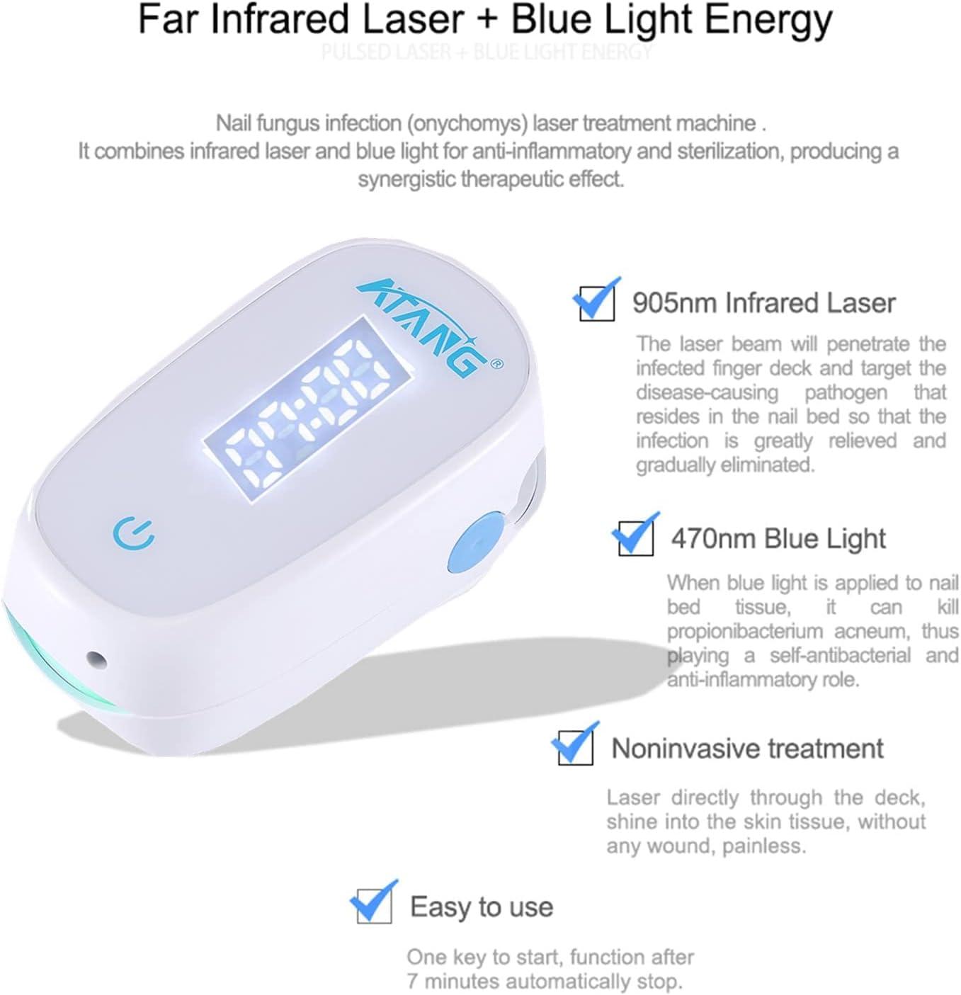 ATANG Nail Fungus Laser Therapy Device - 905nm & 470nm Blue Light ...