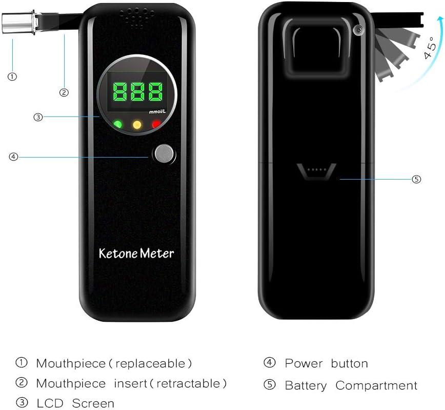 Ketone Breath Analyzer | Ketone Meter with 3 LED Indications for ...